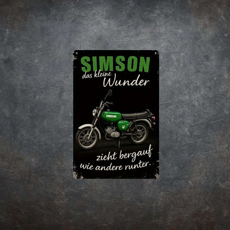 Simson Blechschild –DDR Simson das kleine Wunder – Rev Design